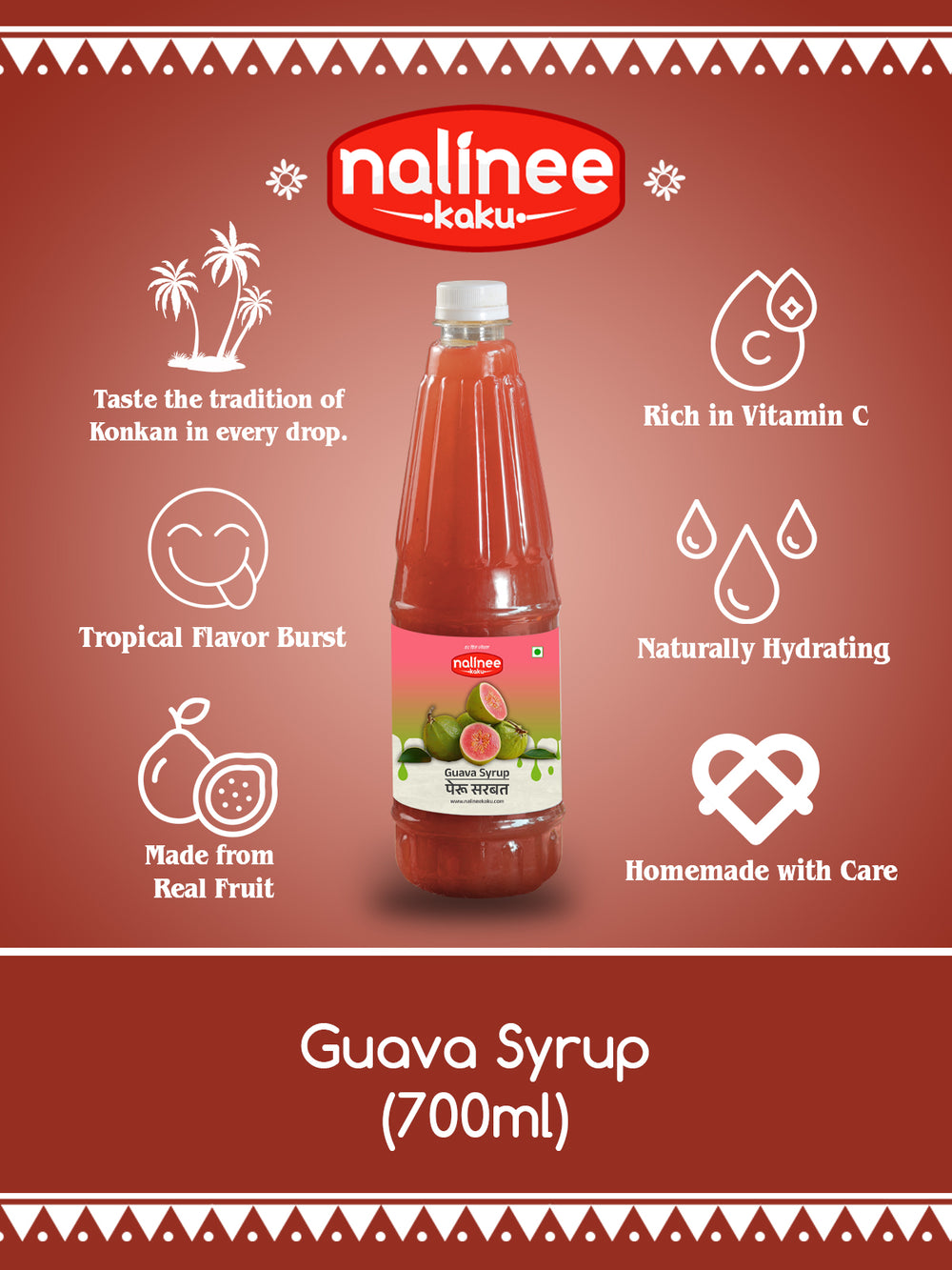 Home-Made Guava Syrup (700ml)